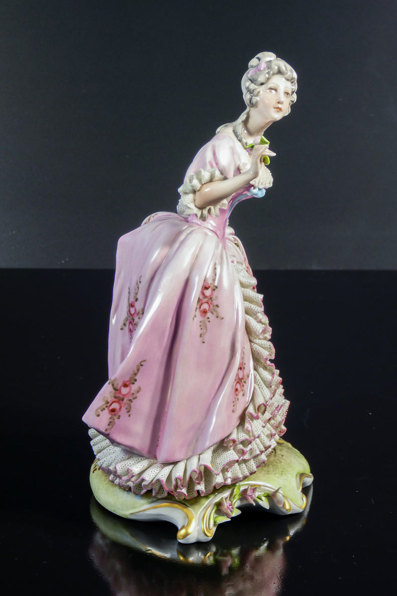 Statuina in porcellana Giuseppe CAPPE' - Dama – Mercand Store